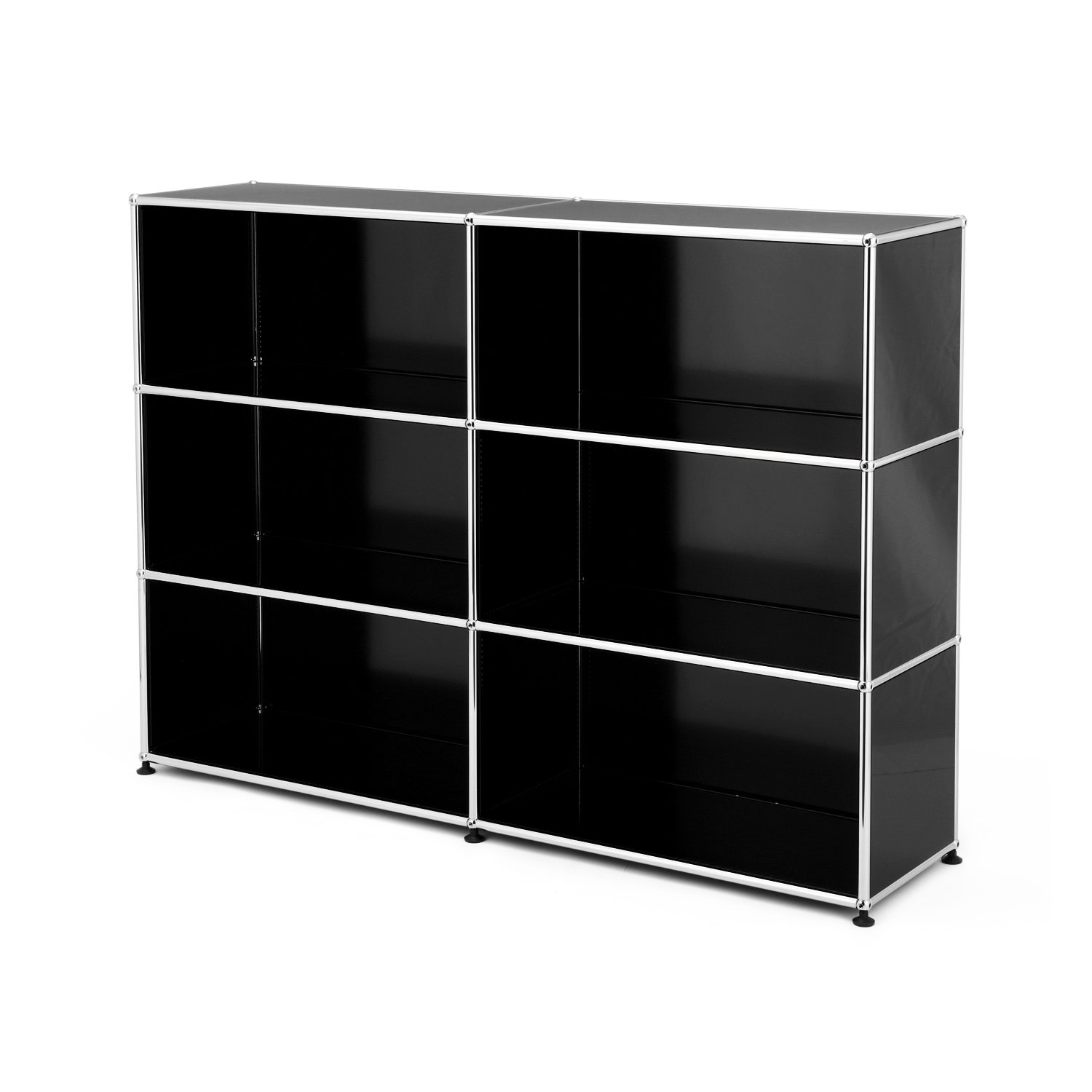 USM Haller Highboard L, Customizable, Light grey RAL 7035, With 2 drop ...